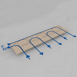 Klimagulv vendeplade universal, t/16 mm pexrør, 22x300x1200 mm Novopan ...